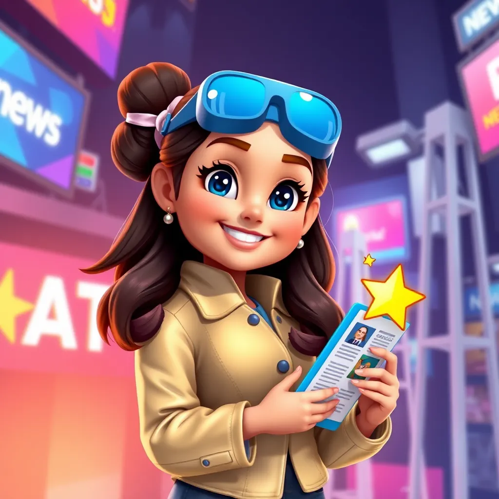 Amelia N. Shines as News App Mascot and Star : LevelUpTalk