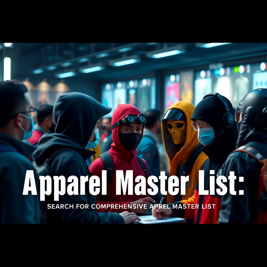 Search for Comprehensive Apparel Master List Intensifies : LevelUpTalk