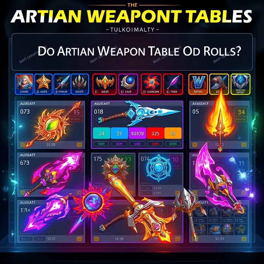 Do Artian Weapon Tables Cycle Through God Rolls? : LevelUpTalk