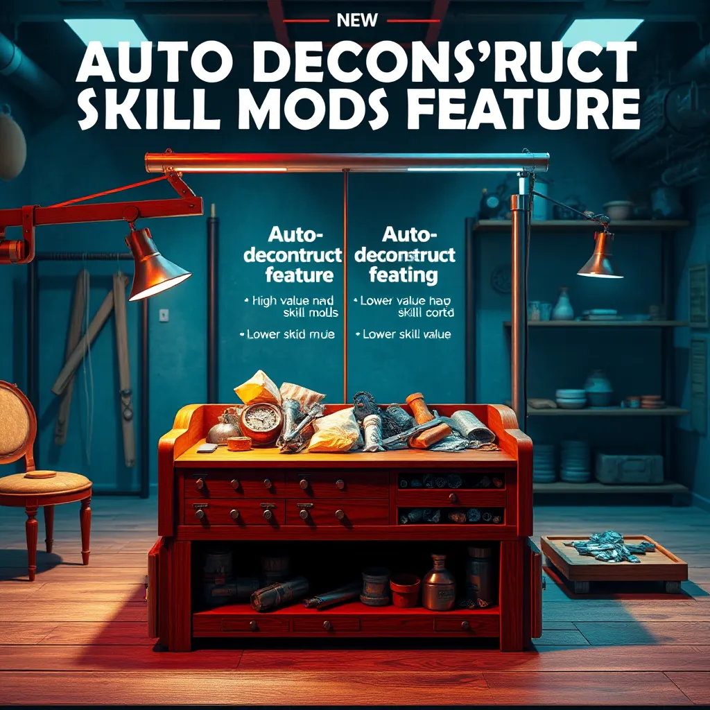New Auto Deconstruct Skill Mods Feature Explained : LevelUpTalk
