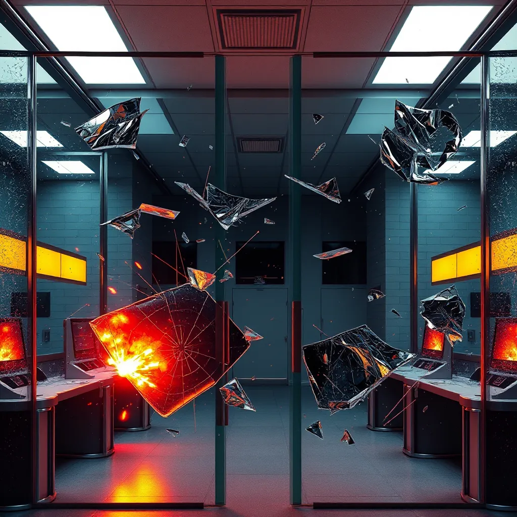 Explosive Device Shatters Bank's Glass Panels in Blast : LevelUpTalk