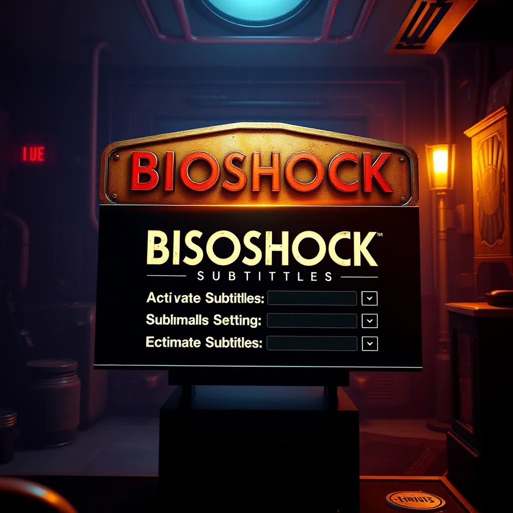 Activate Subtitles in the Original Bioshock Game : LevelUpTalk