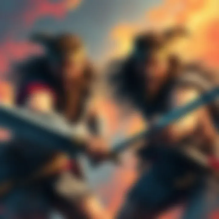 Intense Acrylic Painting of Barbarian Twins in Action : LevelUpTalk