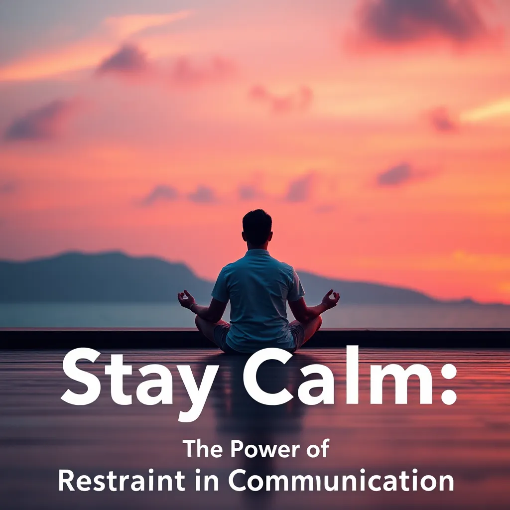 Stay Calm: The Power of Restraint in Communication : LevelUpTalk