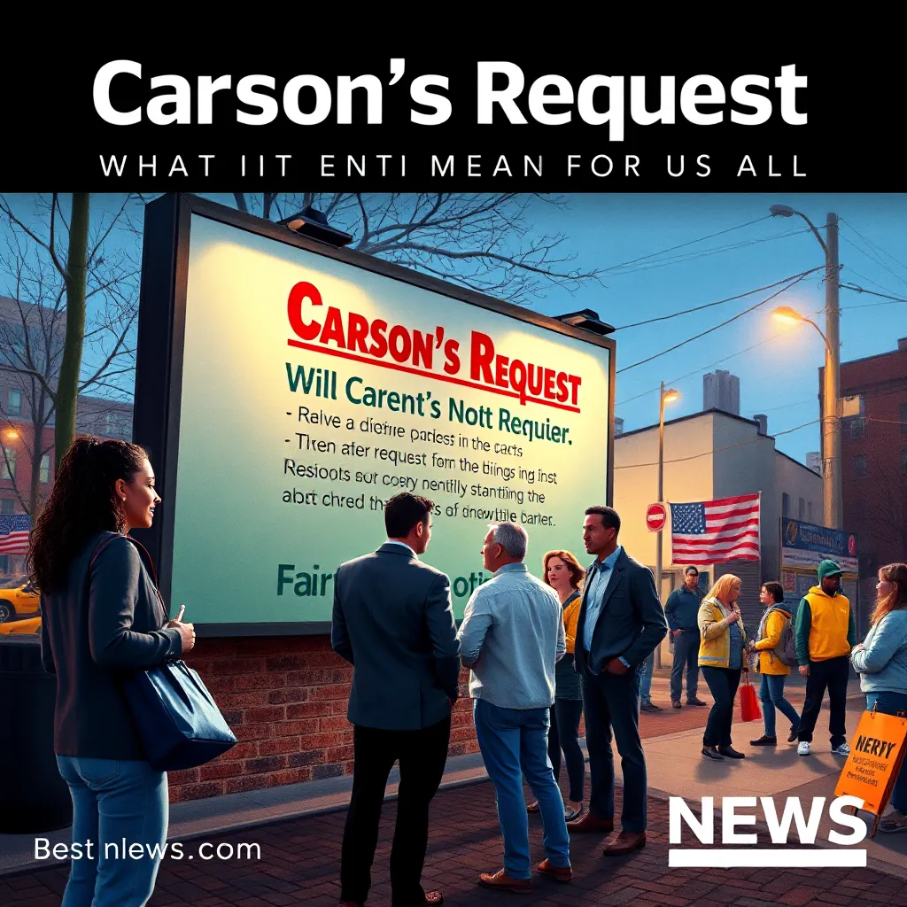 Carson's Request: What It Means for Us All : LevelUpTalk