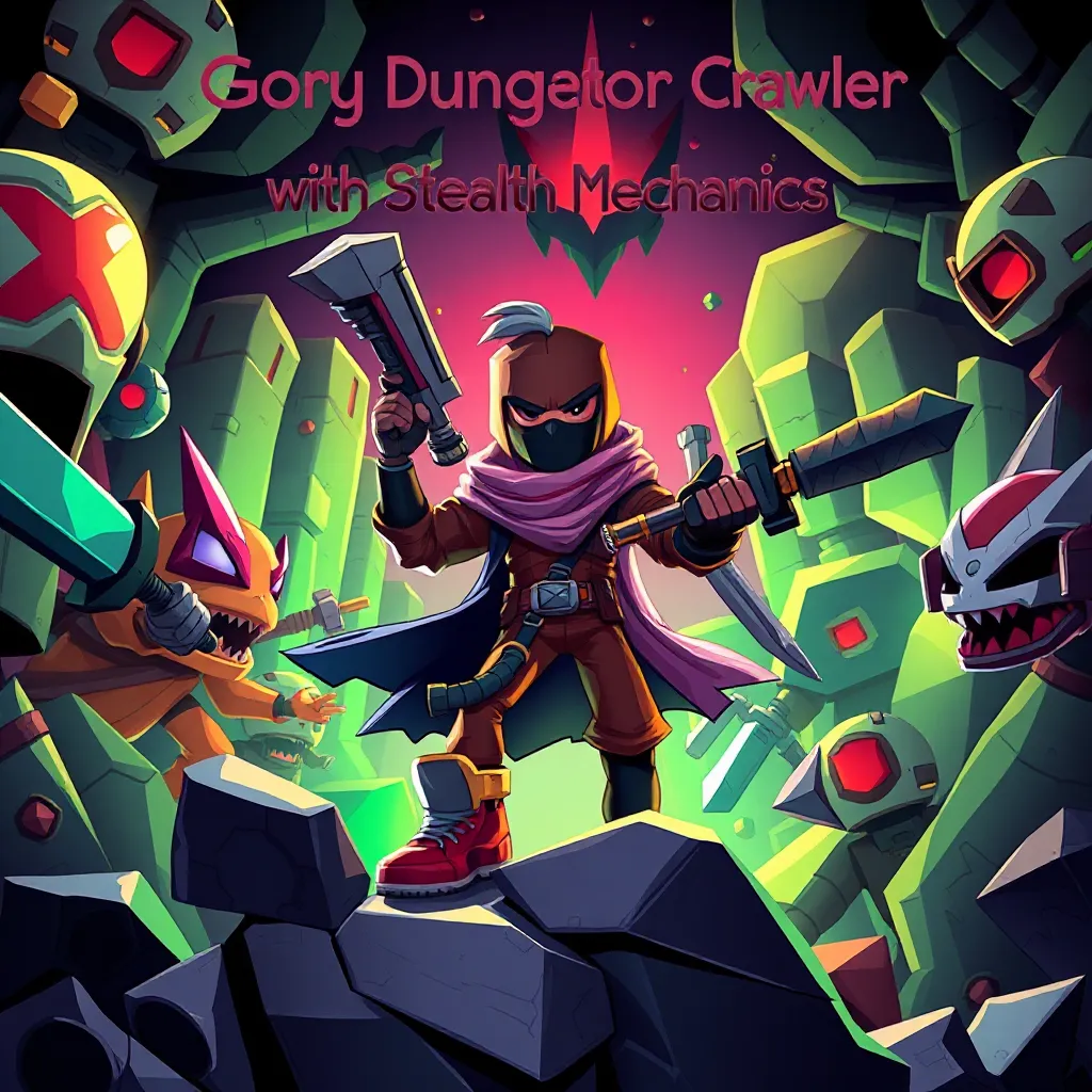 Gory Cartoon Dungeon Crawler Game with Stealth Mechanics : LevelUpTalk