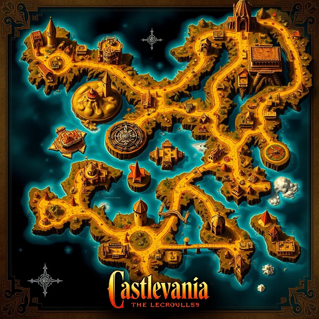 Explore the Full Map of Castlevania: The Lecarde Chronicles 2 : LevelUpTalk