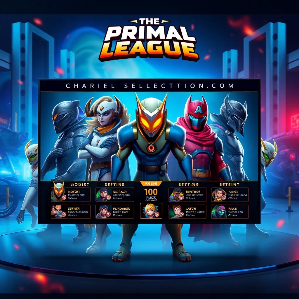 Character Selection Screen Revealed for The Primal League : LevelUpTalk