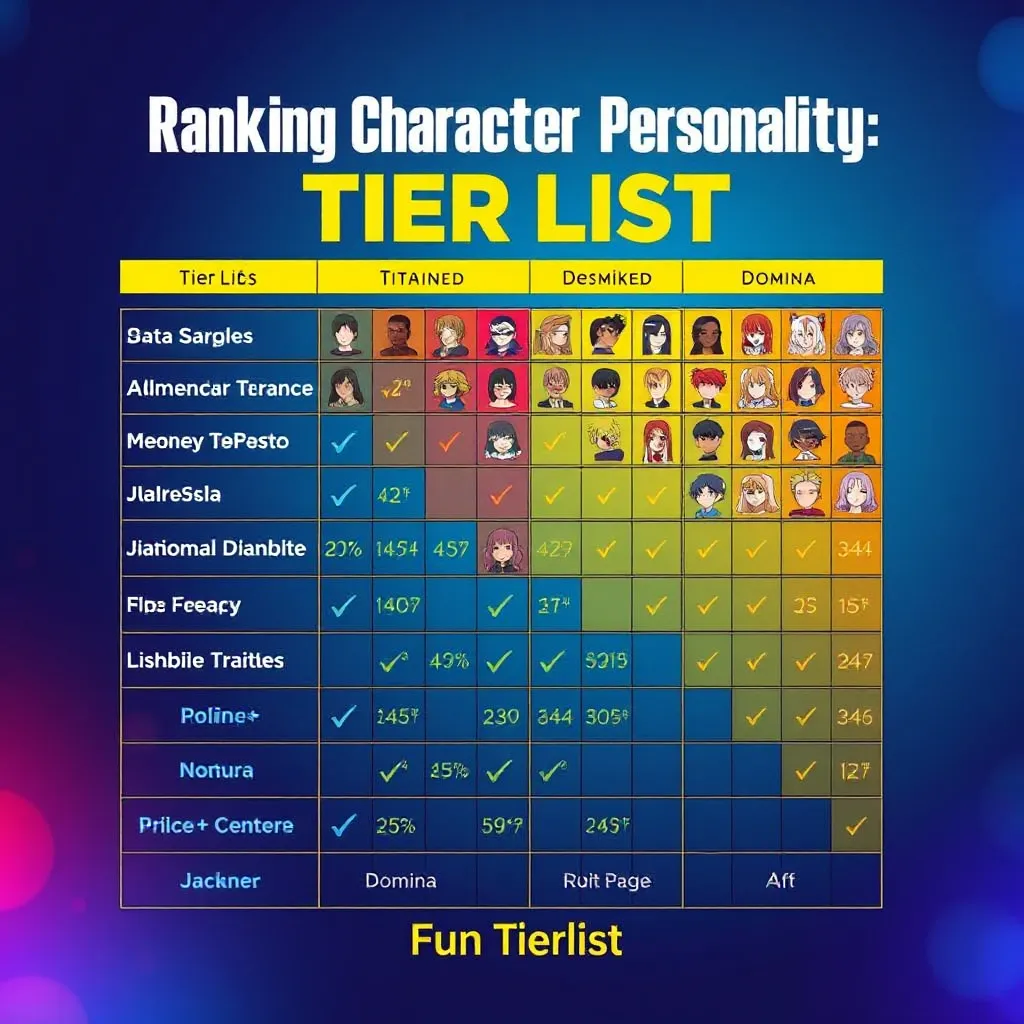 Ranking Characters Based on Personality: Fun Tierlist : LevelUpTalk