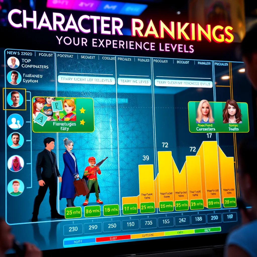 Ranking Characters by Their Experience Levels : LevelUpTalk
