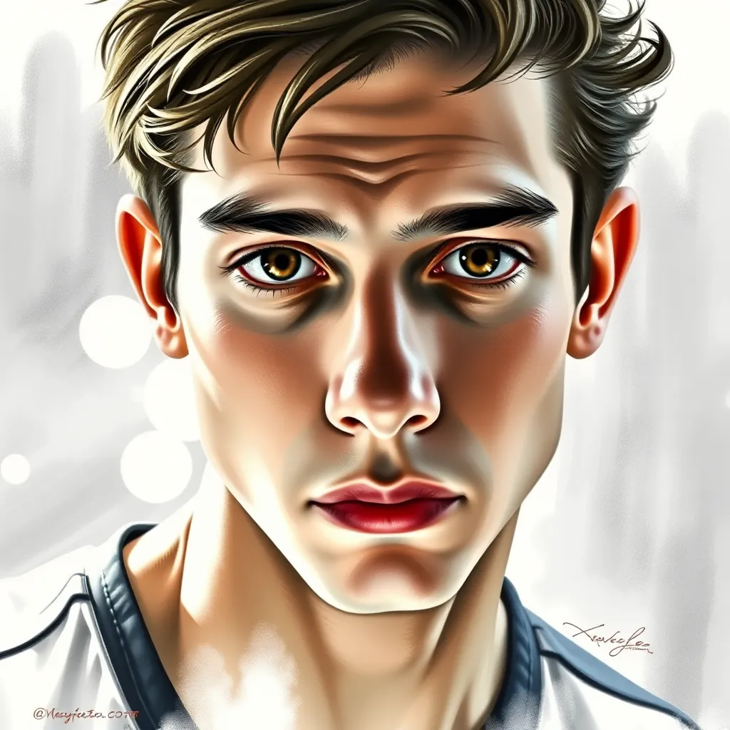 Captivating Charcoal Drawing of Connor by an Artist : LevelUpTalk