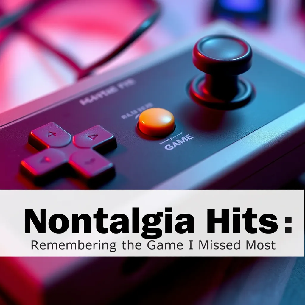 Nostalgia Hits: Remembering the Game I Missed Most : LevelUpTalk
