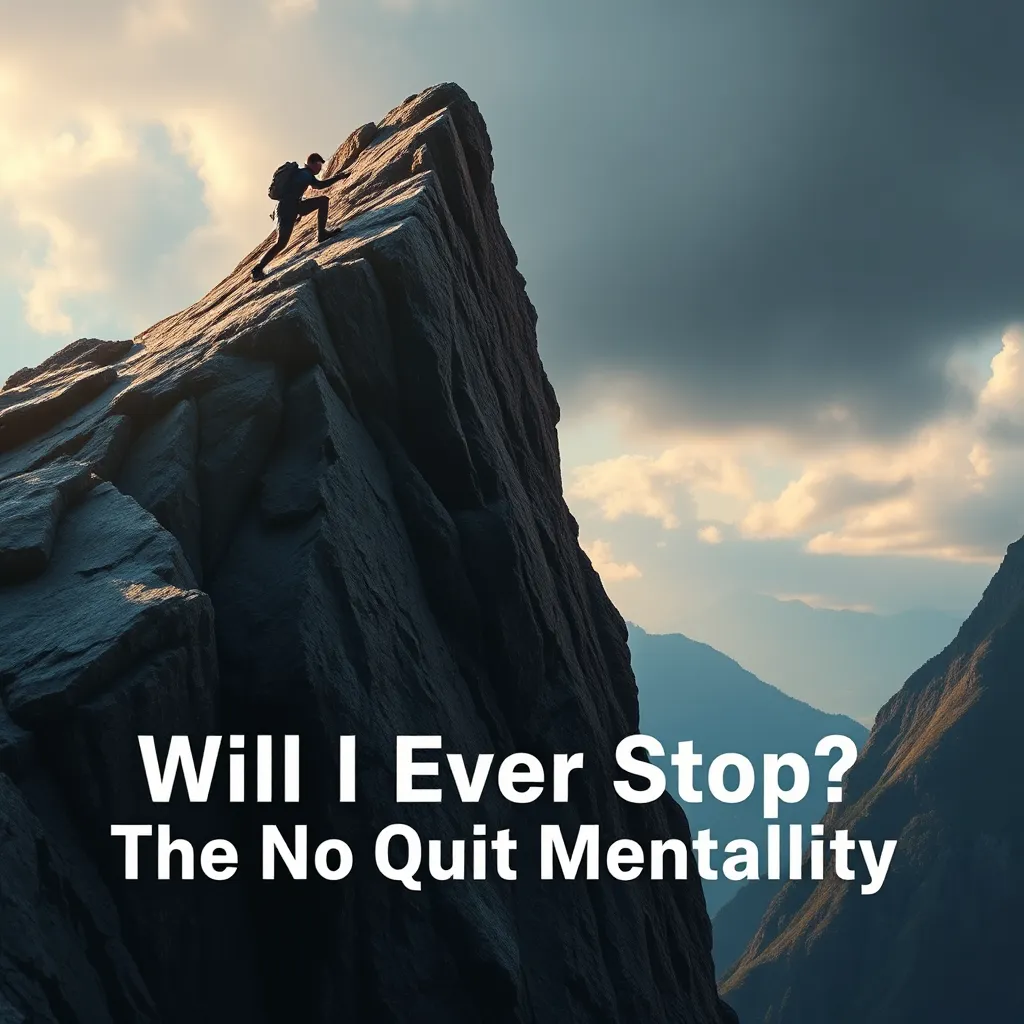 Will I Ever Stop? The No Quit Mentality Explained : LevelUpTalk