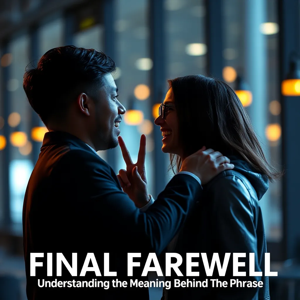 Final Farewell: Understanding the Meaning Behind the Phrase : LevelUpTalk