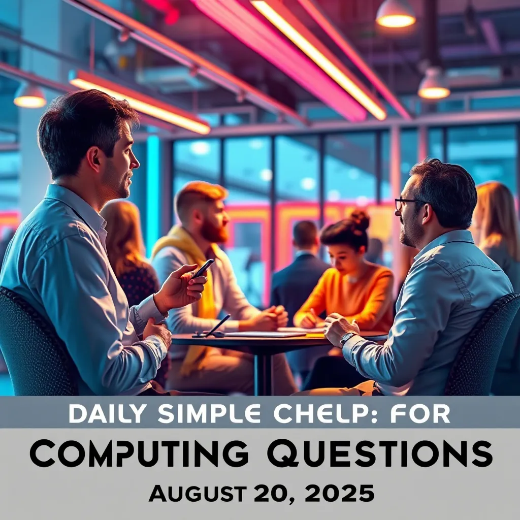 Daily Simple Questions for Computing - August 20, 2025 : LevelUpTalk