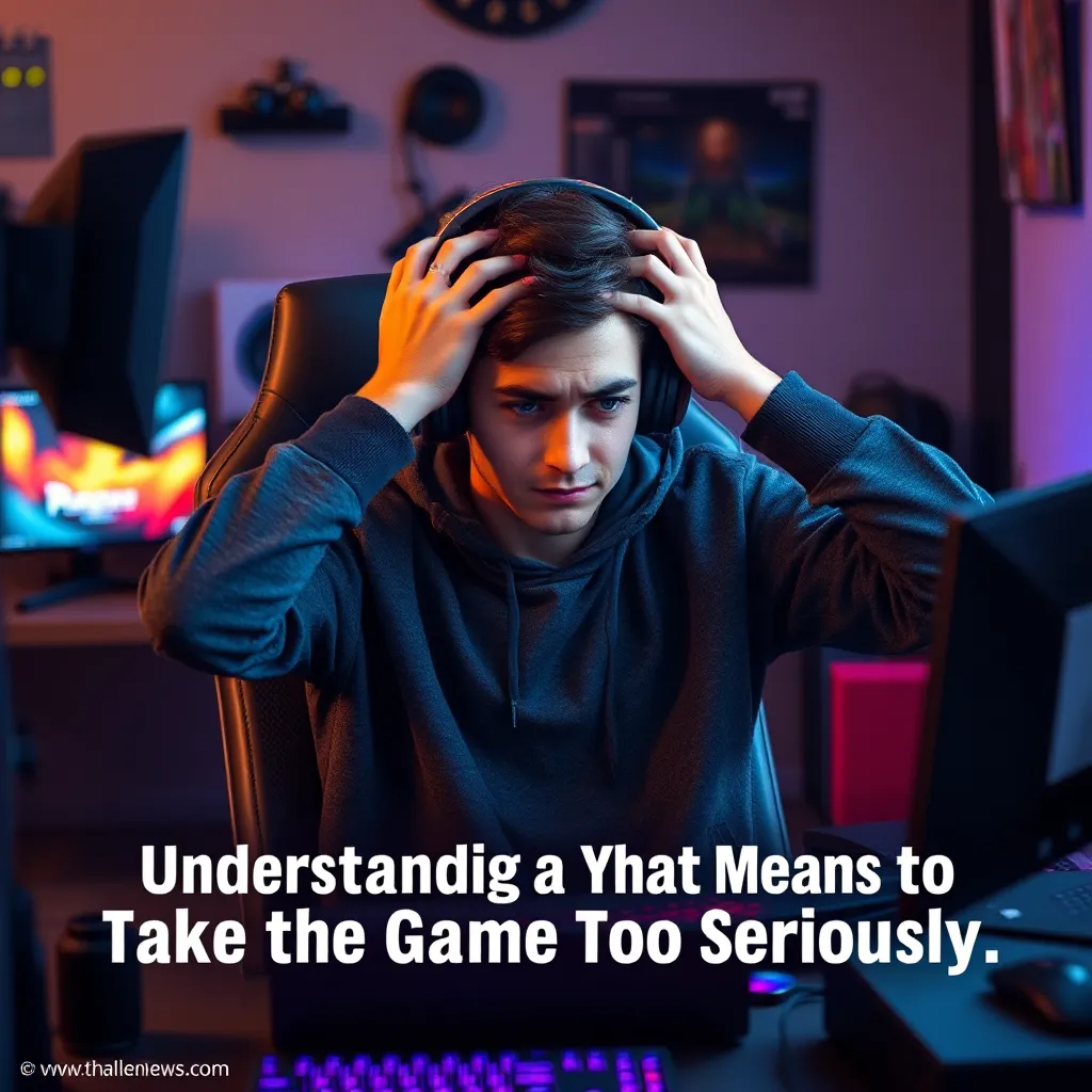 Understanding What It Means to Take the Game Too Seriously : LevelUpTalk