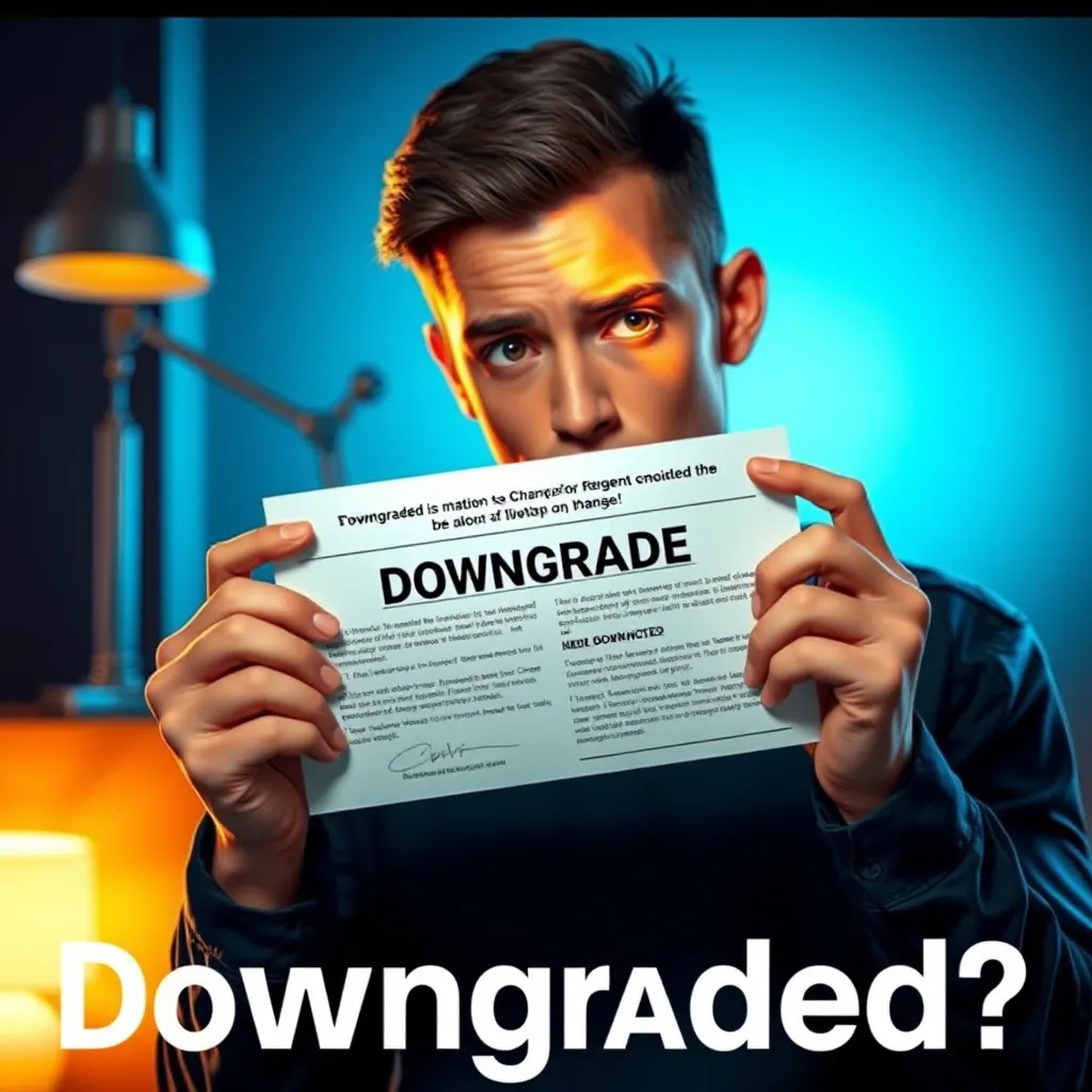 Downgraded? Why the Change Happened to You! : LevelUpTalk