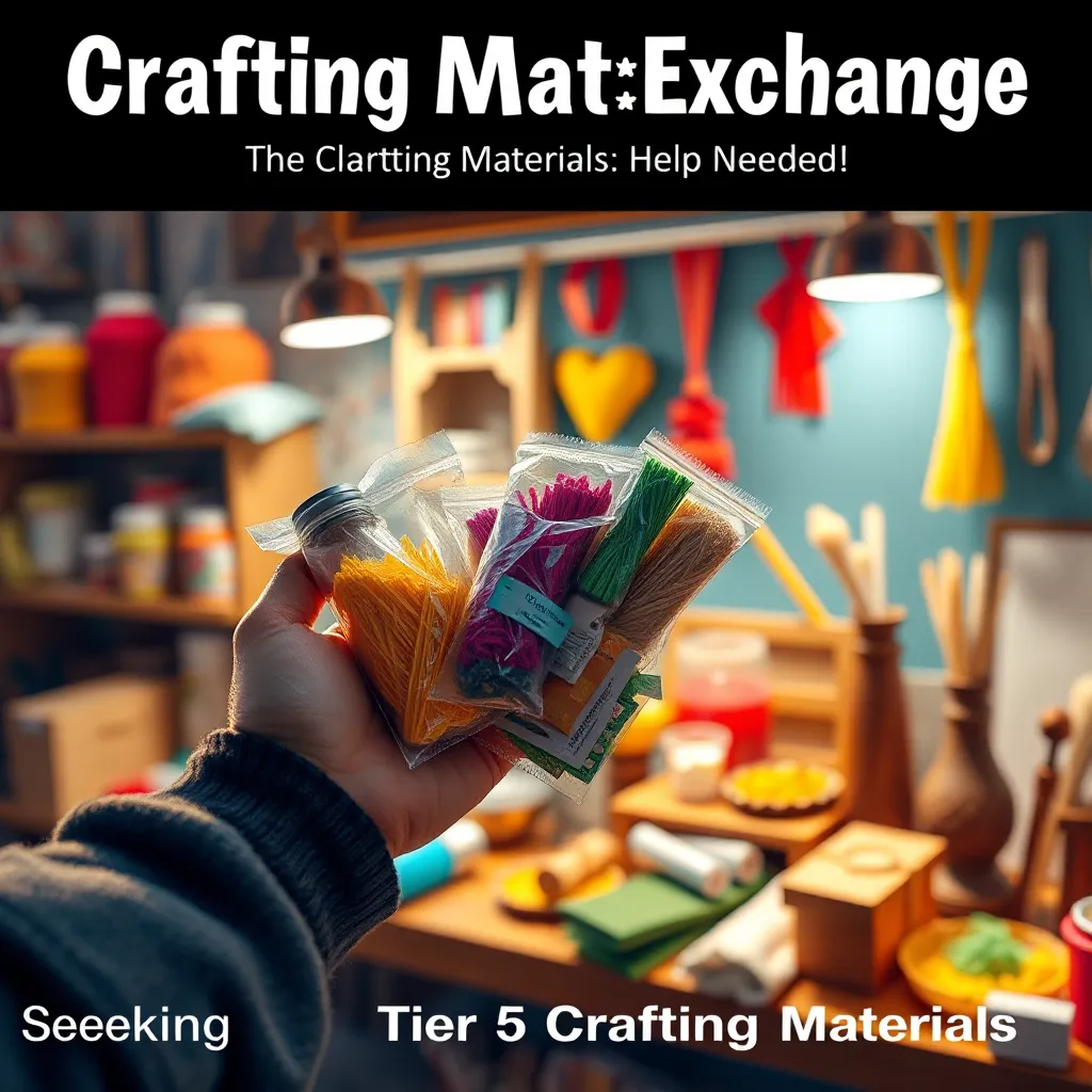 Seeking Tier 5 Crafting Materials: Help Needed! : LevelUpTalk
