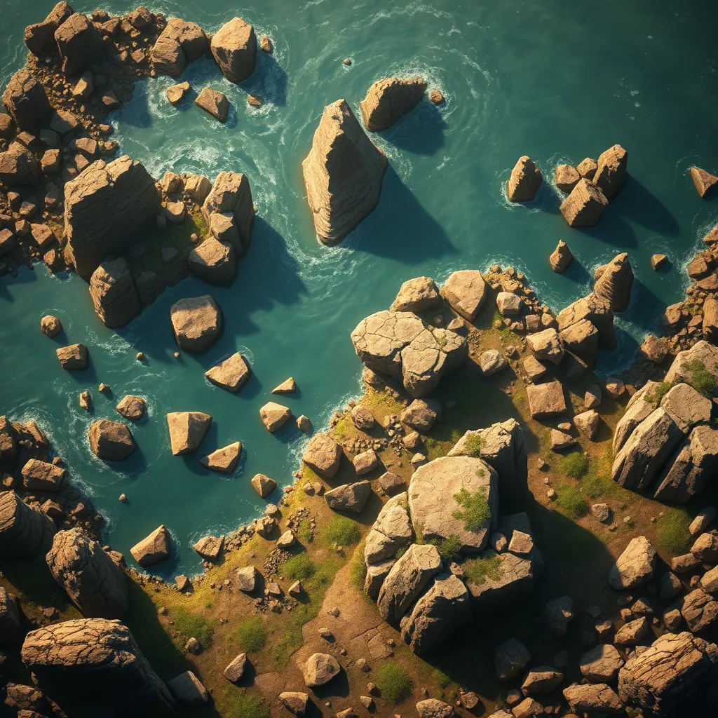 Explore the Craggy Shore Battlemap for D&D Adventures : LevelUpTalk