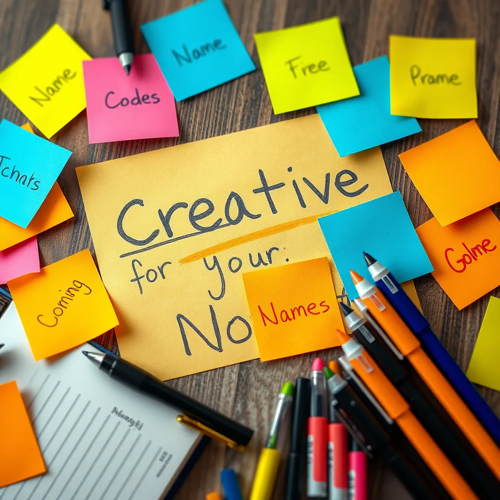 Creative Name Suggestions for Your Next Project : LevelUpTalk