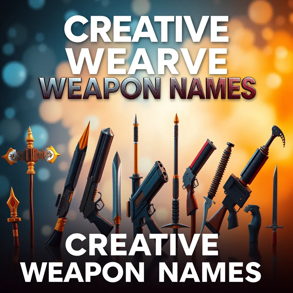 Creative Suggestions for Renaming Mastered Weapons : LevelUpTalk