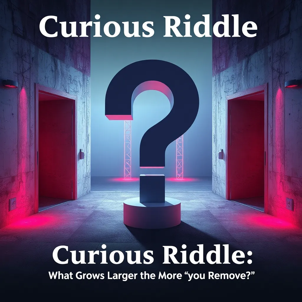 Curious Riddle: What Grows Larger the More You Remove? : LevelUpTalk