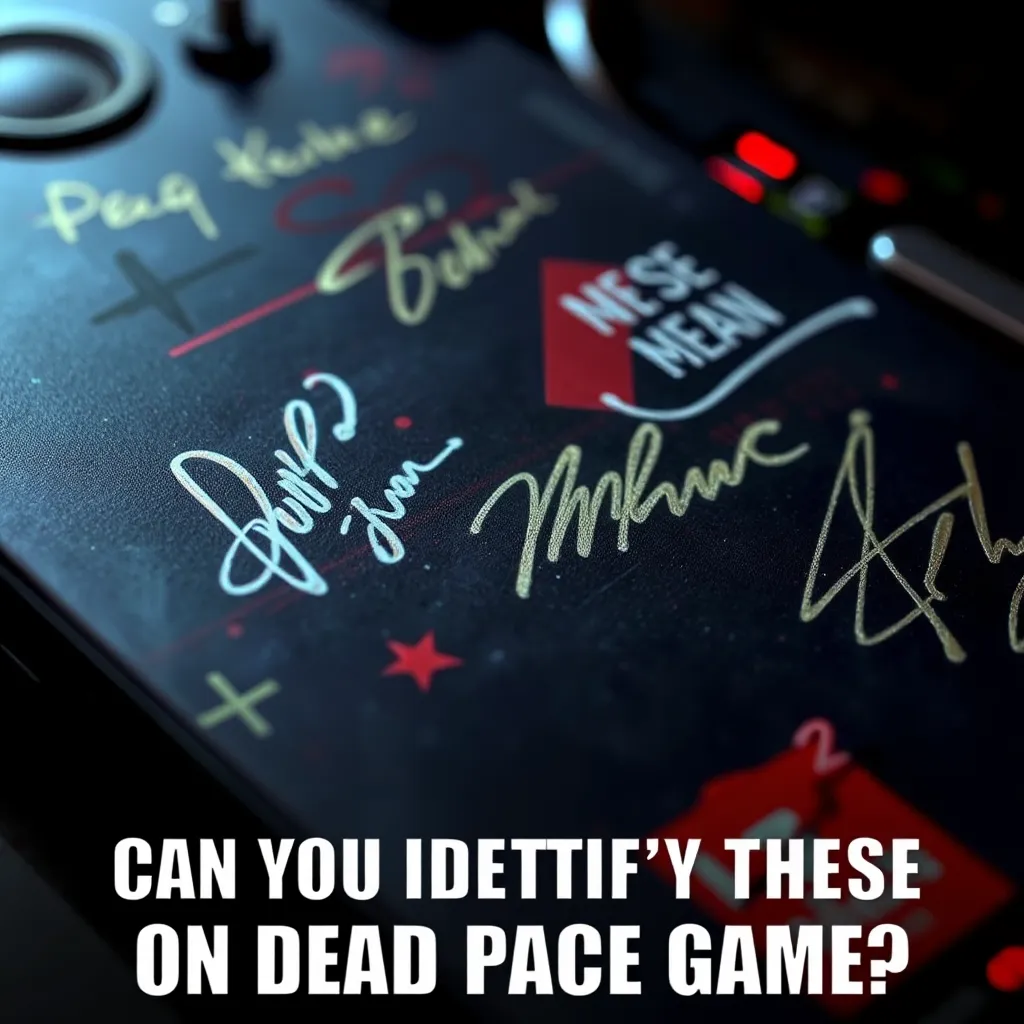 Can You Identify These Signatures on Dead Space Game? : LevelUpTalk