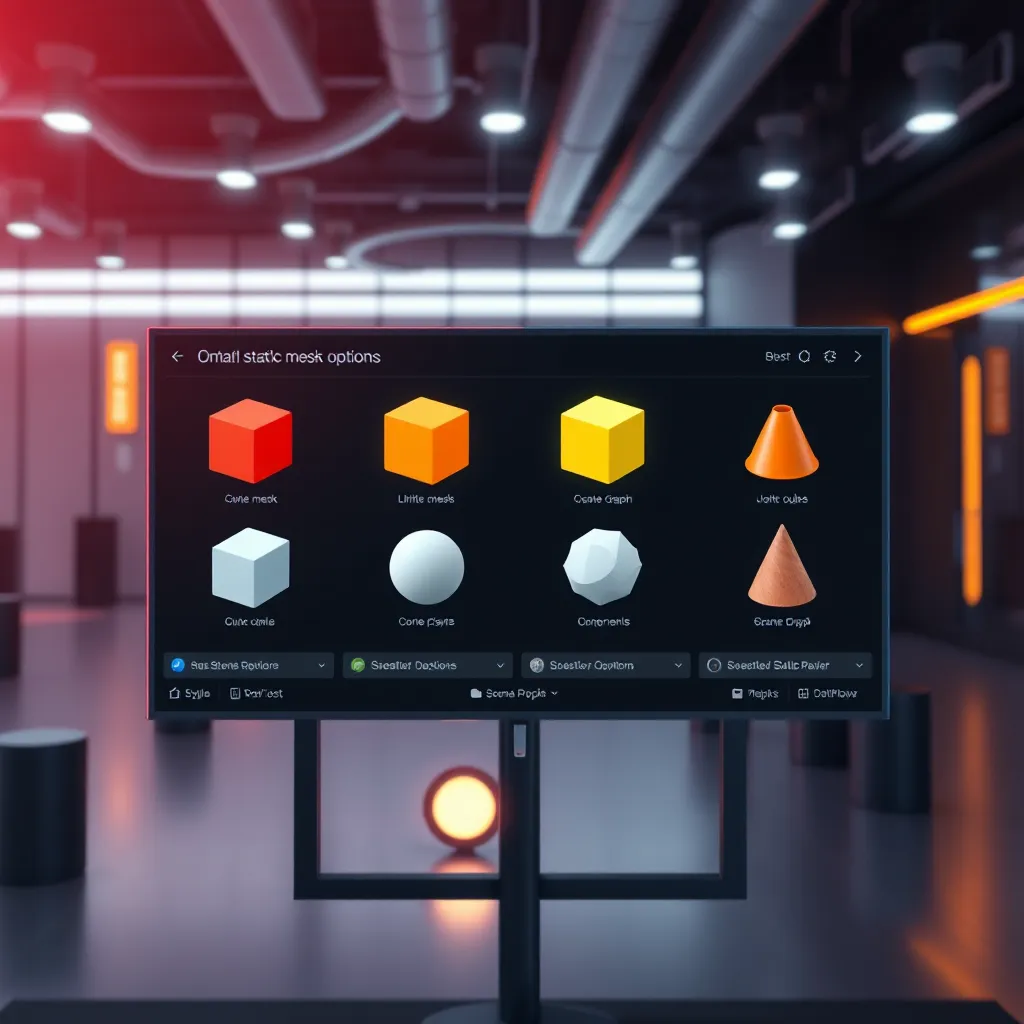 Why Only Default Static Meshes Are Available in Scene Graph? : LevelUpTalk