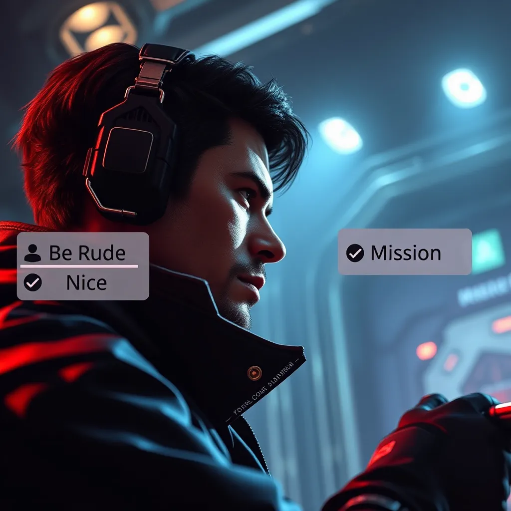 Exploring Dialogue Choices in Mission Outcomes : LevelUpTalk