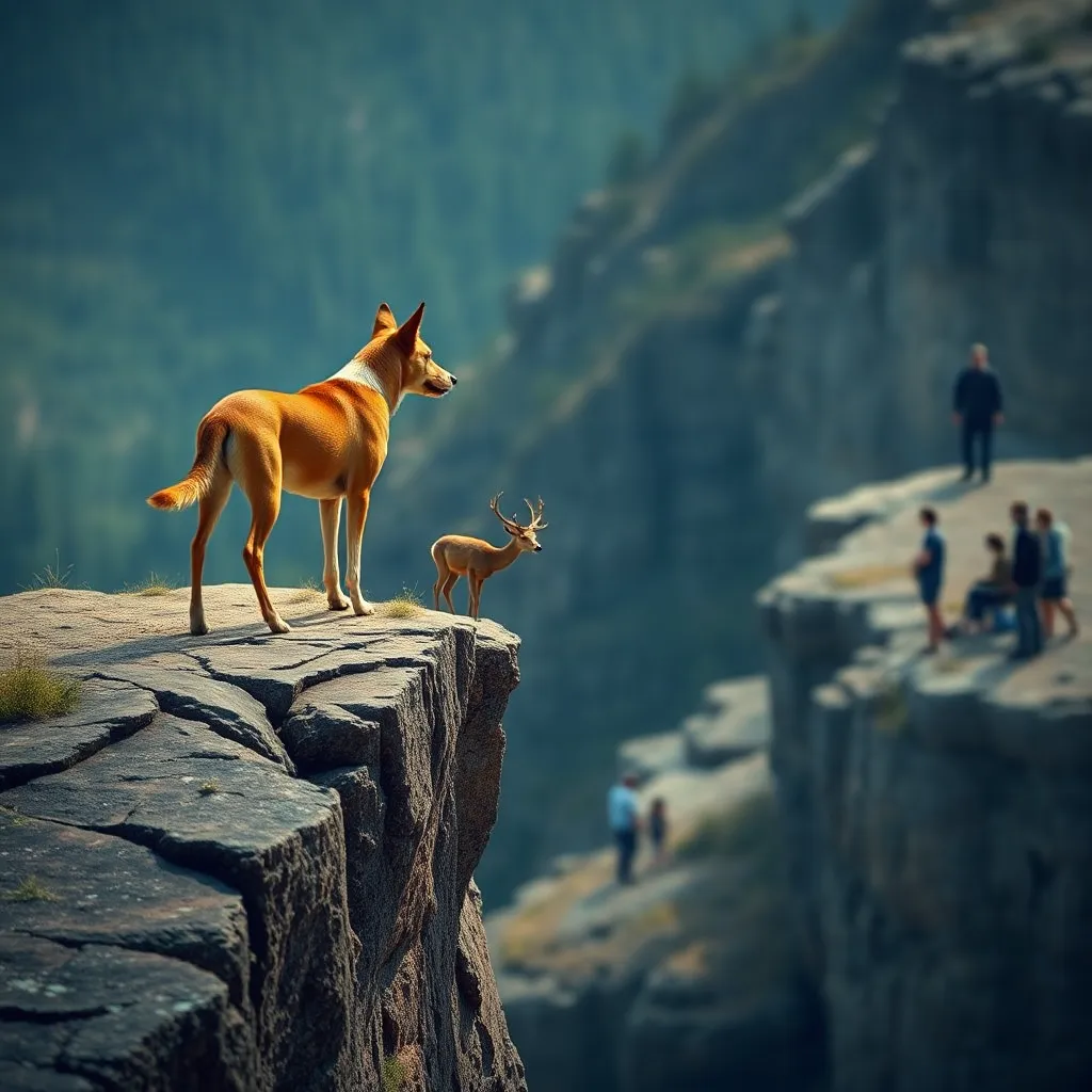 Bad Dog Wins Over Deer on Dangerous Cliffs : LevelUpTalk