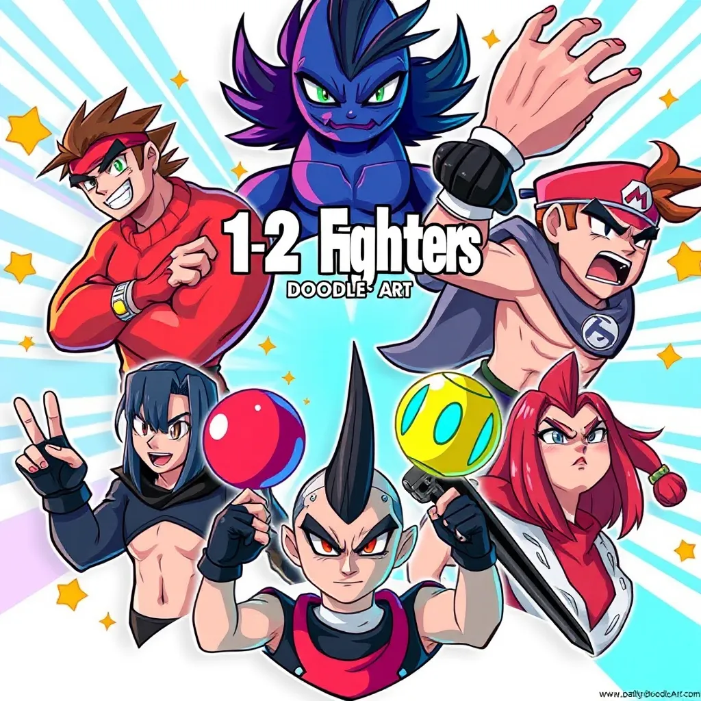 Doodle Art Showcases Original 12 Fighters in Ultimate : LevelUpTalk