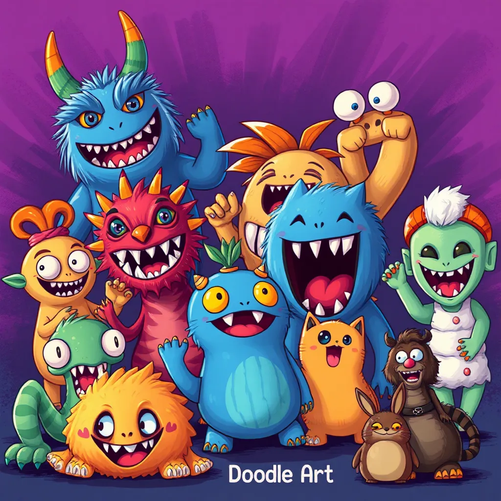 Doodle Art Featuring Favorite MonHun Monsters : LevelUpTalk