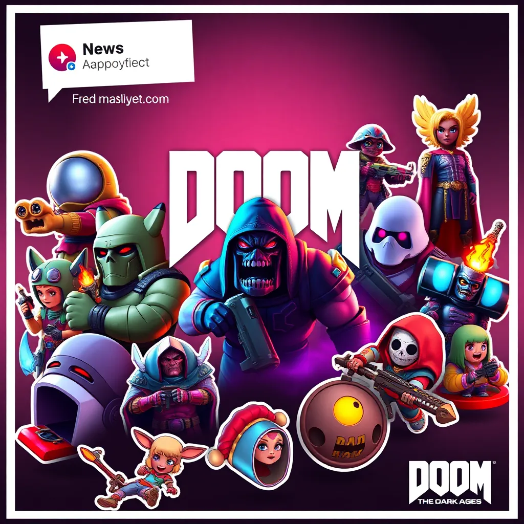 Unlock Free DOOM: The Dark Ages Stickers and Avatars Today : LevelUpTalk