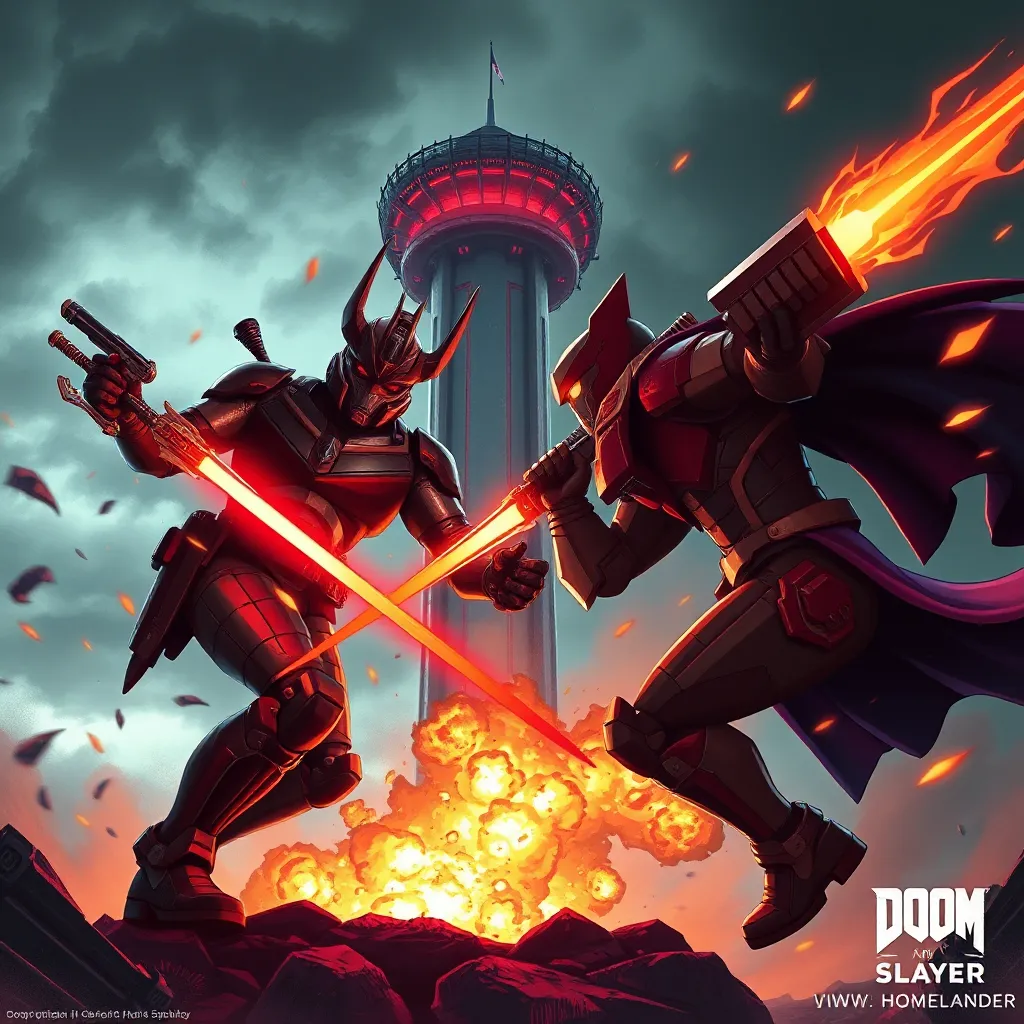 Doom Slayer Takes on Homelander: Who Will Prevail? : LevelUpTalk