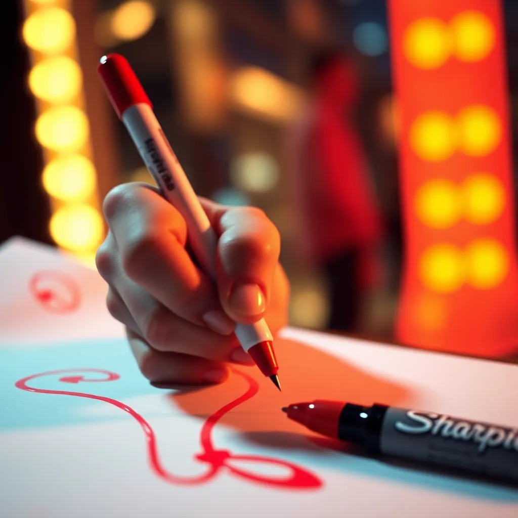 My Experience Drawing with a Sharpie Red Marker : LevelUpTalk