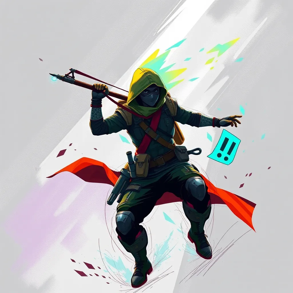 Hunter Drawing with Dynamic Poses and Cooldown Techniques : LevelUpTalk