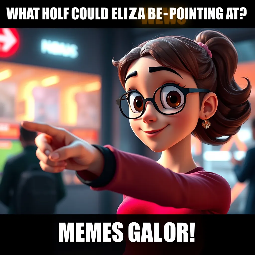 What Could Eliza Be Pointing At? Memes Galore! : LevelUpTalk