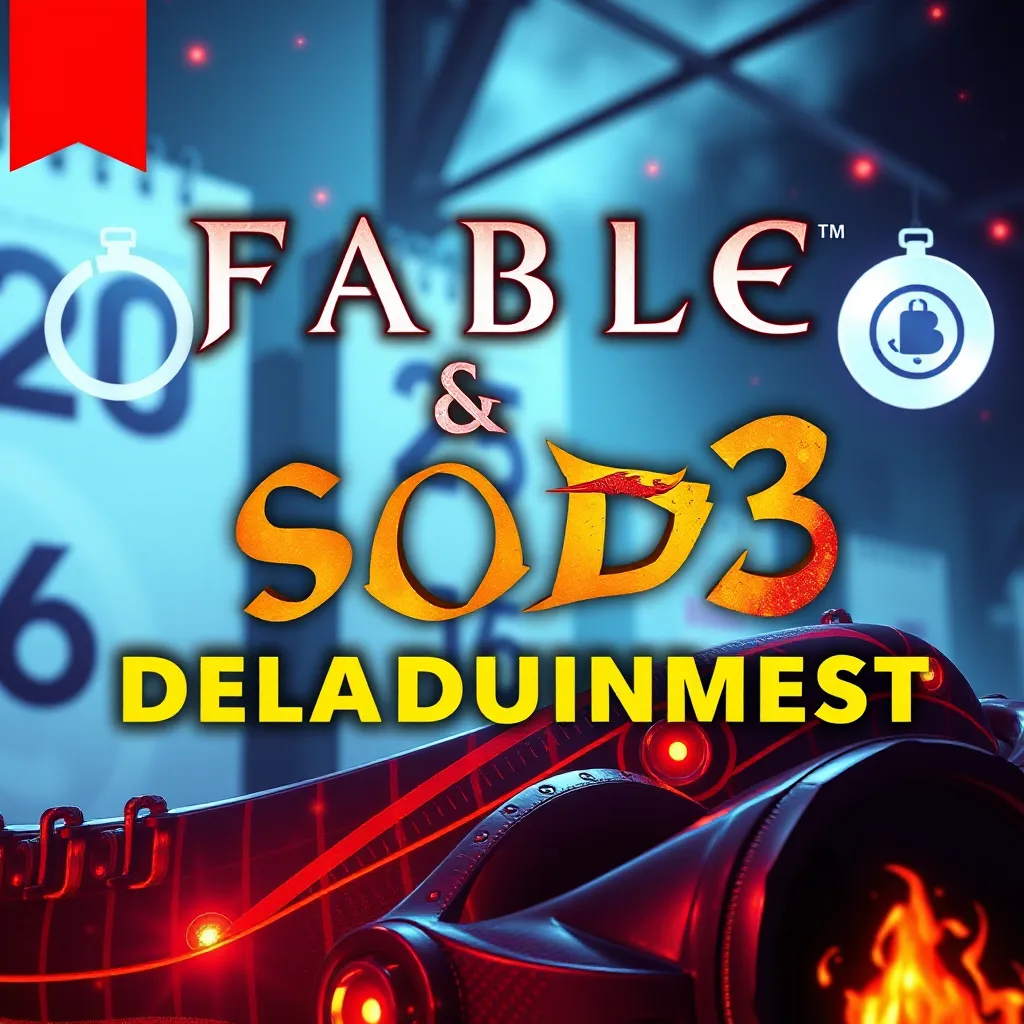 Fable and SOD3 Delayed to Avoid Direct Competition : LevelUpTalk