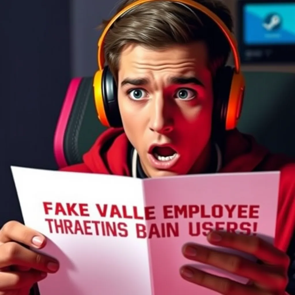 Warning: Fake Valve Employee Threatens Steam Users! : LevelUpTalk