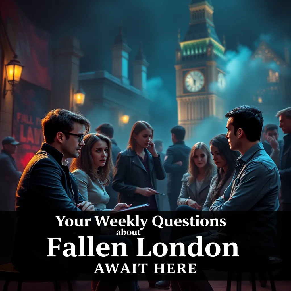 Your Weekly Questions about Fallen London Await Here : LevelUpTalk