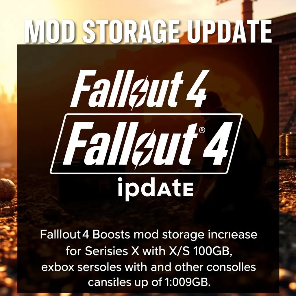 Fallout 4 Boosts Mod Storage for Consoles Up to 100GB : LevelUpTalk