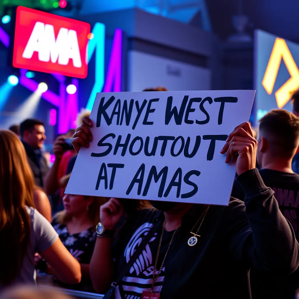 Kanye West Gets Shoutout Request at AMAs from Fan : LevelUpTalk