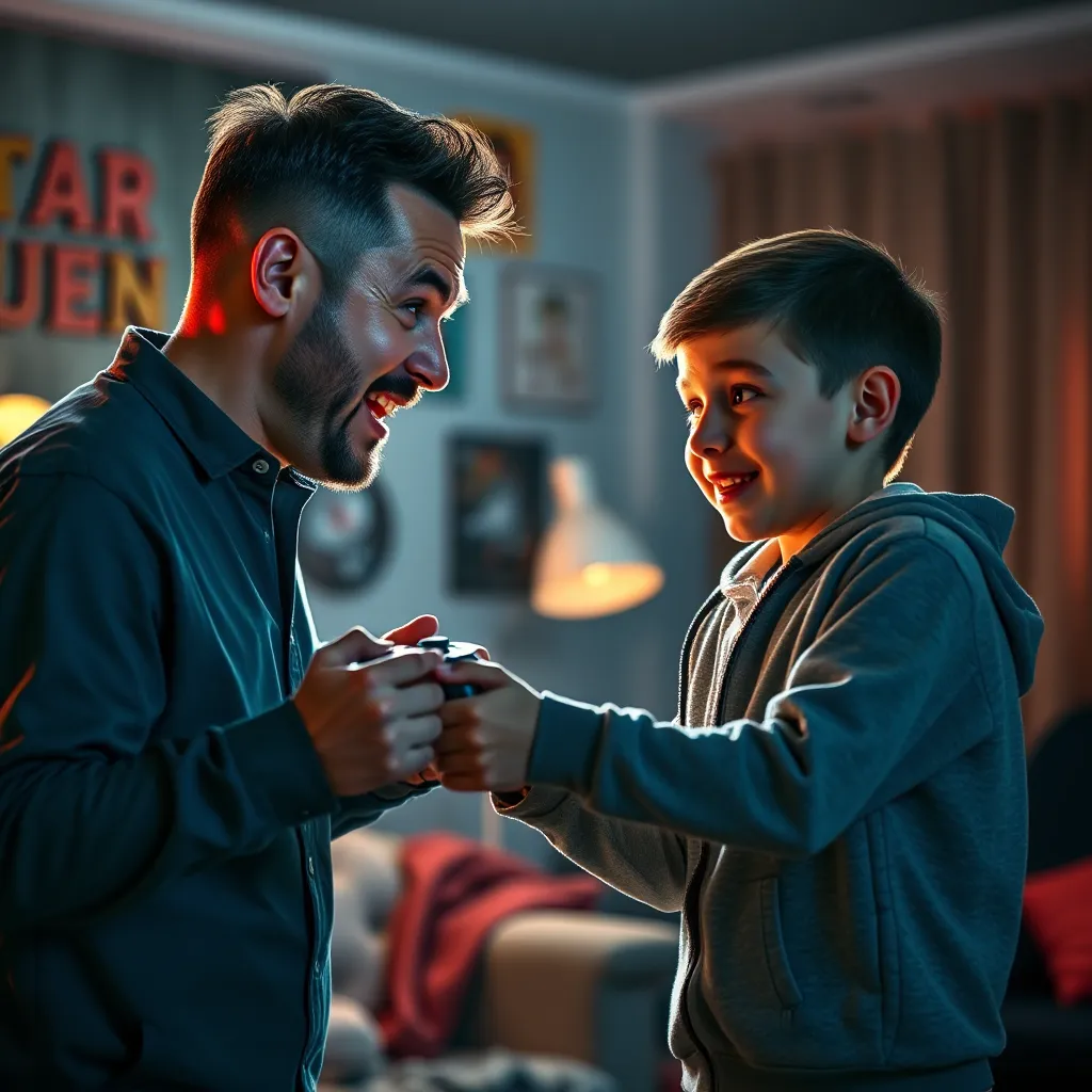 Father Pranks Son During Scary Game Moment 😂 : LevelUpTalk