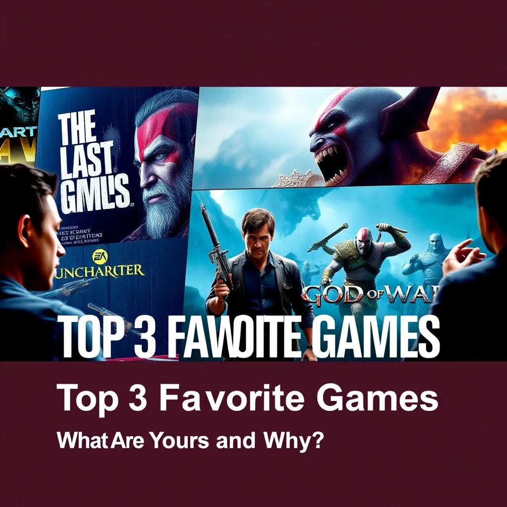 Top 3 Favorite Games: What Are Yours and Why? : LevelUpTalk