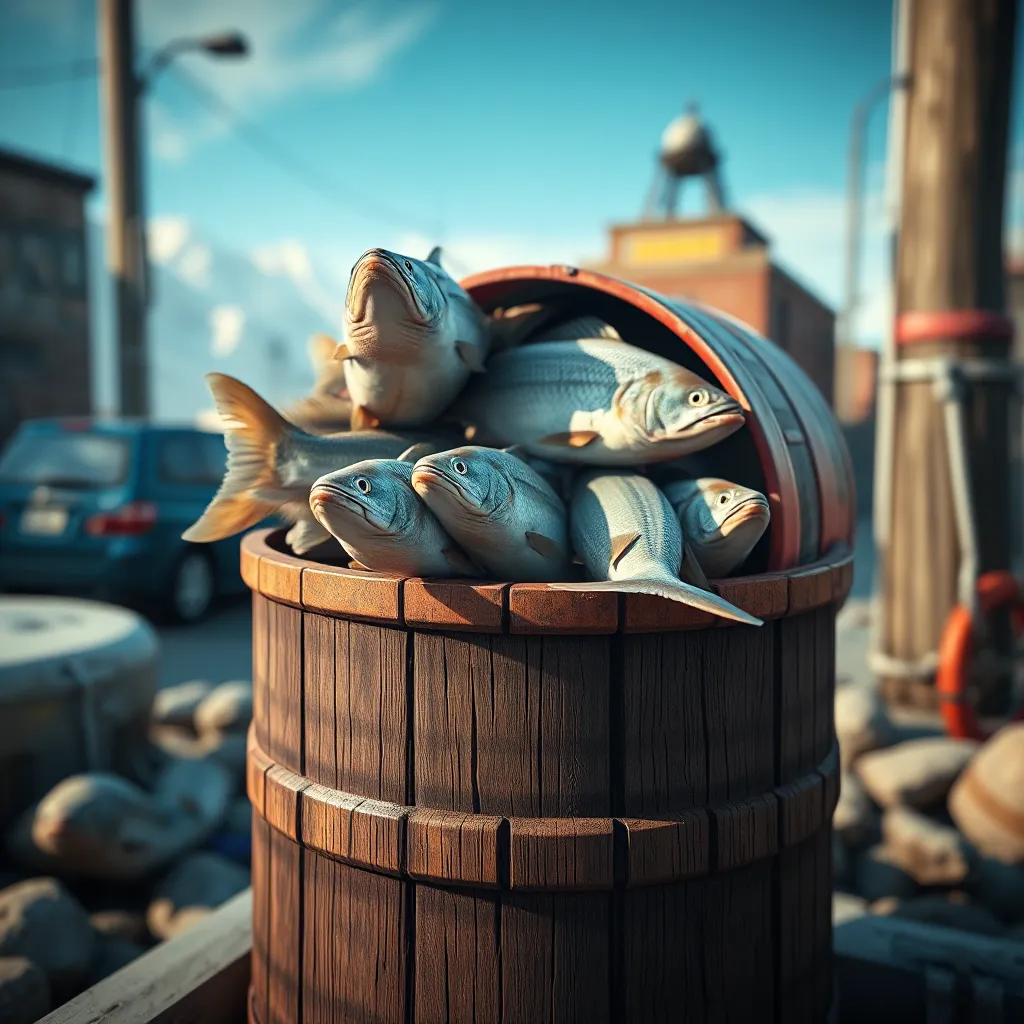 Fish Spotted in Barrel Outside Defender's Spawn on Route : LevelUpTalk