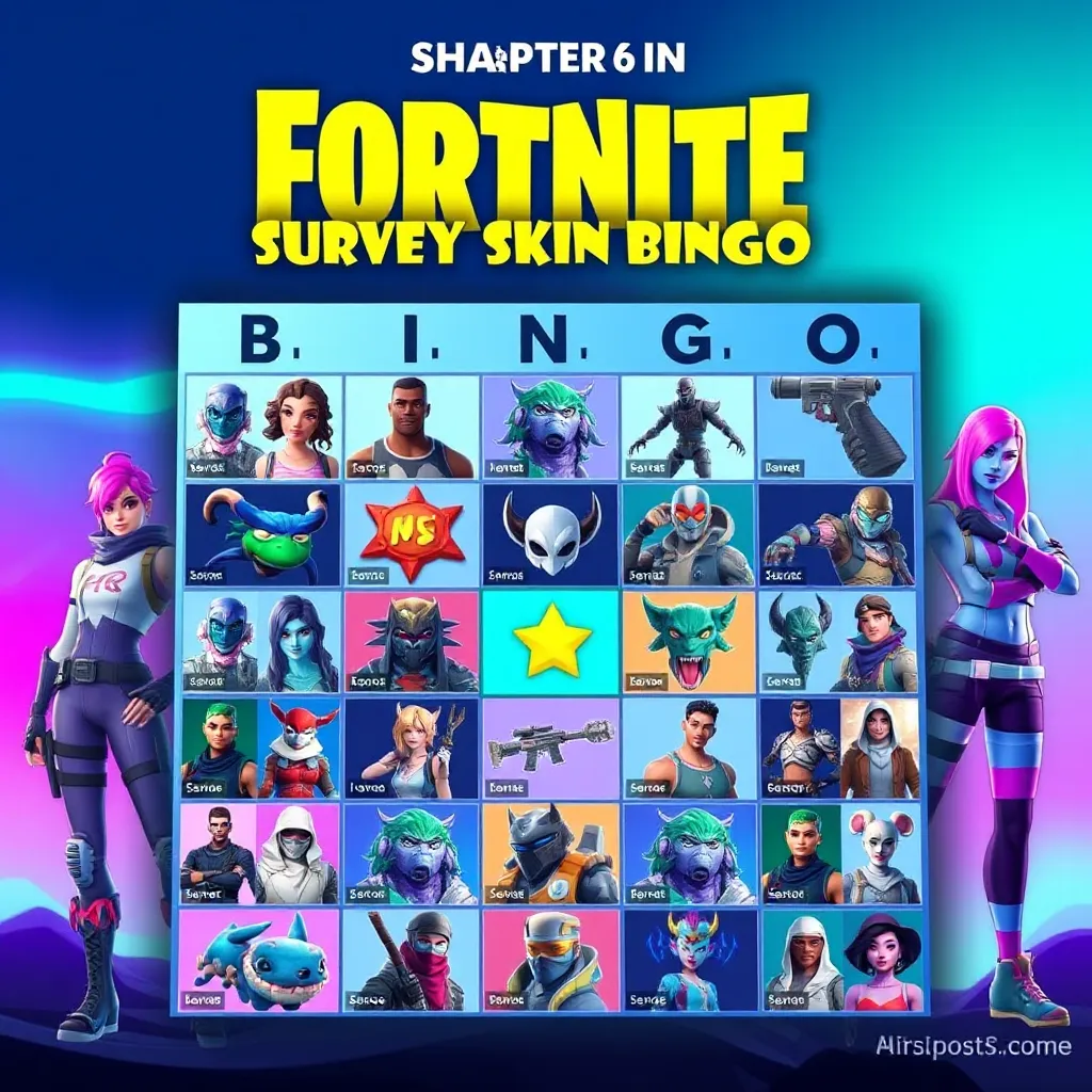 Fortnite Chapter 6 Season 1 Survey Skin Bingo: Here’s the Scoop : LevelUpTalk