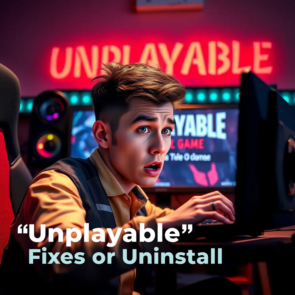 New Game ‘Unplayable’: Fixes or Uninstall? : LevelUpTalk
