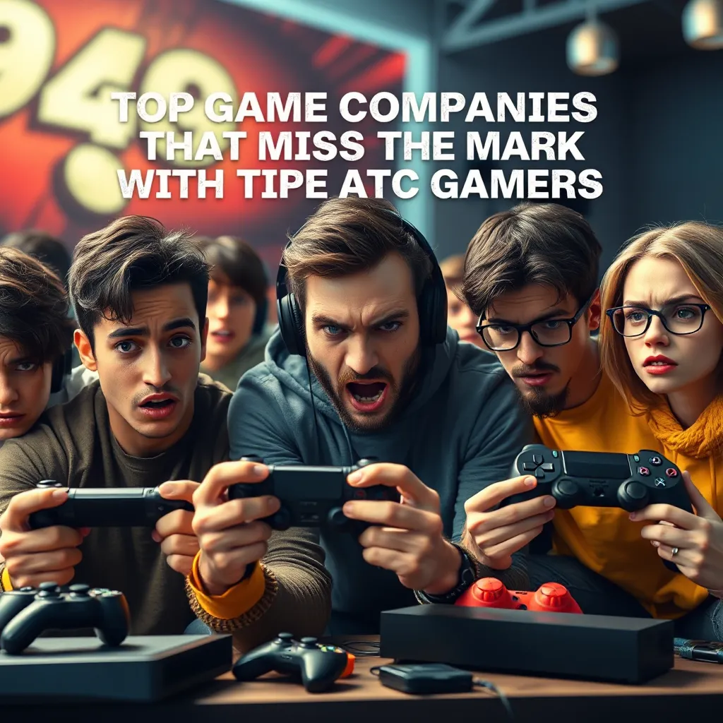 Top Game Companies That Miss the Mark with Gamers : LevelUpTalk