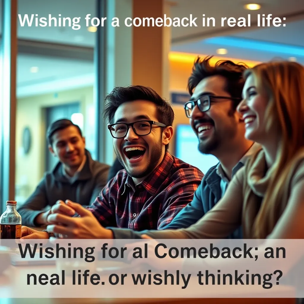 Wishing for a Comeback in Real Life: Humor or Wishful Thinking ...