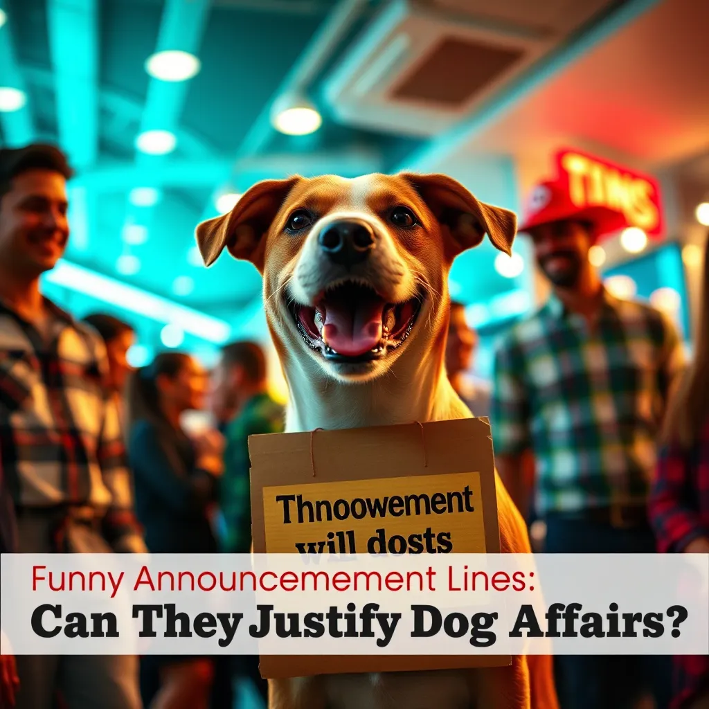 Funny Announcement Lines: Can They Justify Dog Affairs? : LevelUpTalk